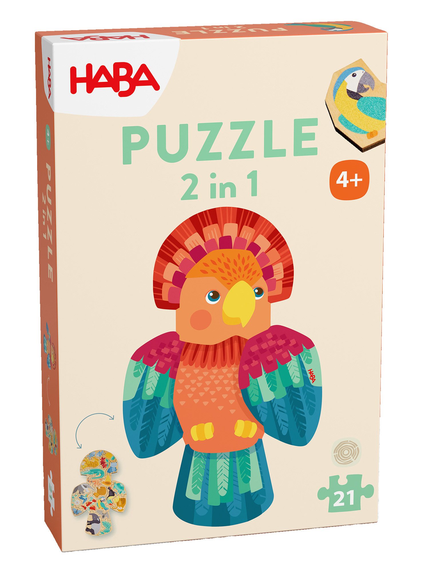 Haba Stapelspielzeug HABA Puzzle 2 in 1 Schmetterling, Steckspielzeug
