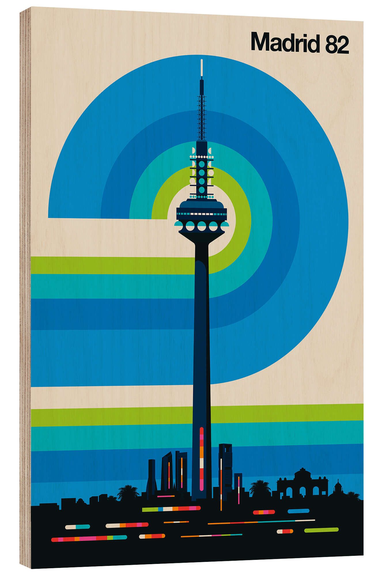 Posterlounge Holzbild Bo Lundberg Madrid 82 Lounge Grafikdesign