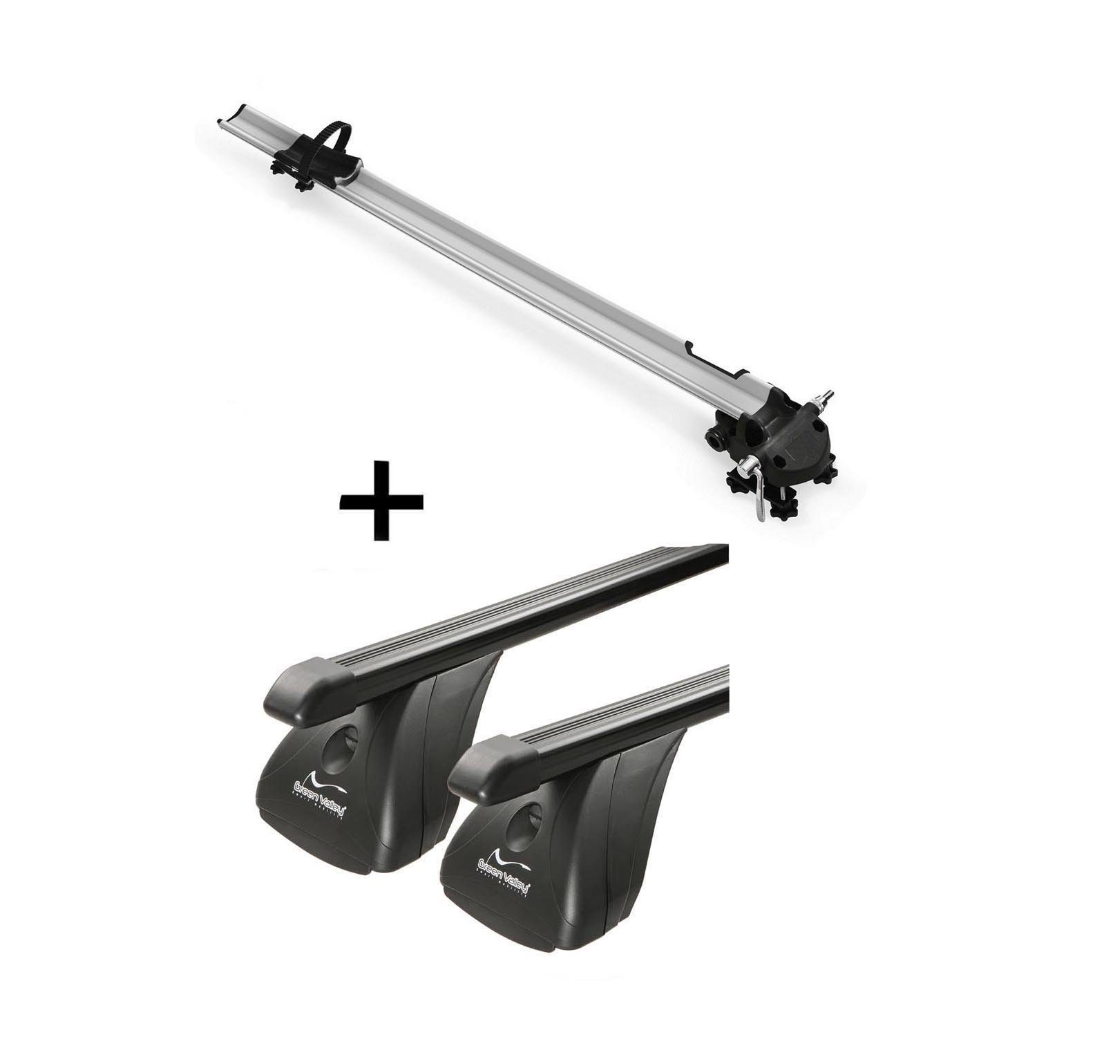 VDP Dachträger, Fahrradträger Bike Pro + Dachträger Original Stahl kompatibel mit BMW Serie 3 ...