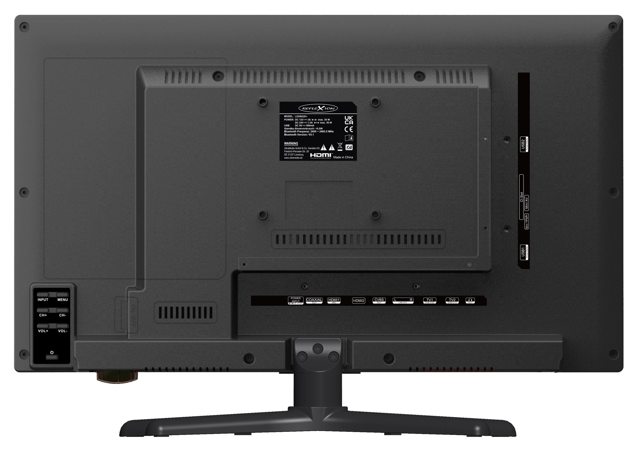 Reflexion LEDW220+ LED-Fernseher (55,00 cm/22 Zoll, Full HD, DC IN 12 ...