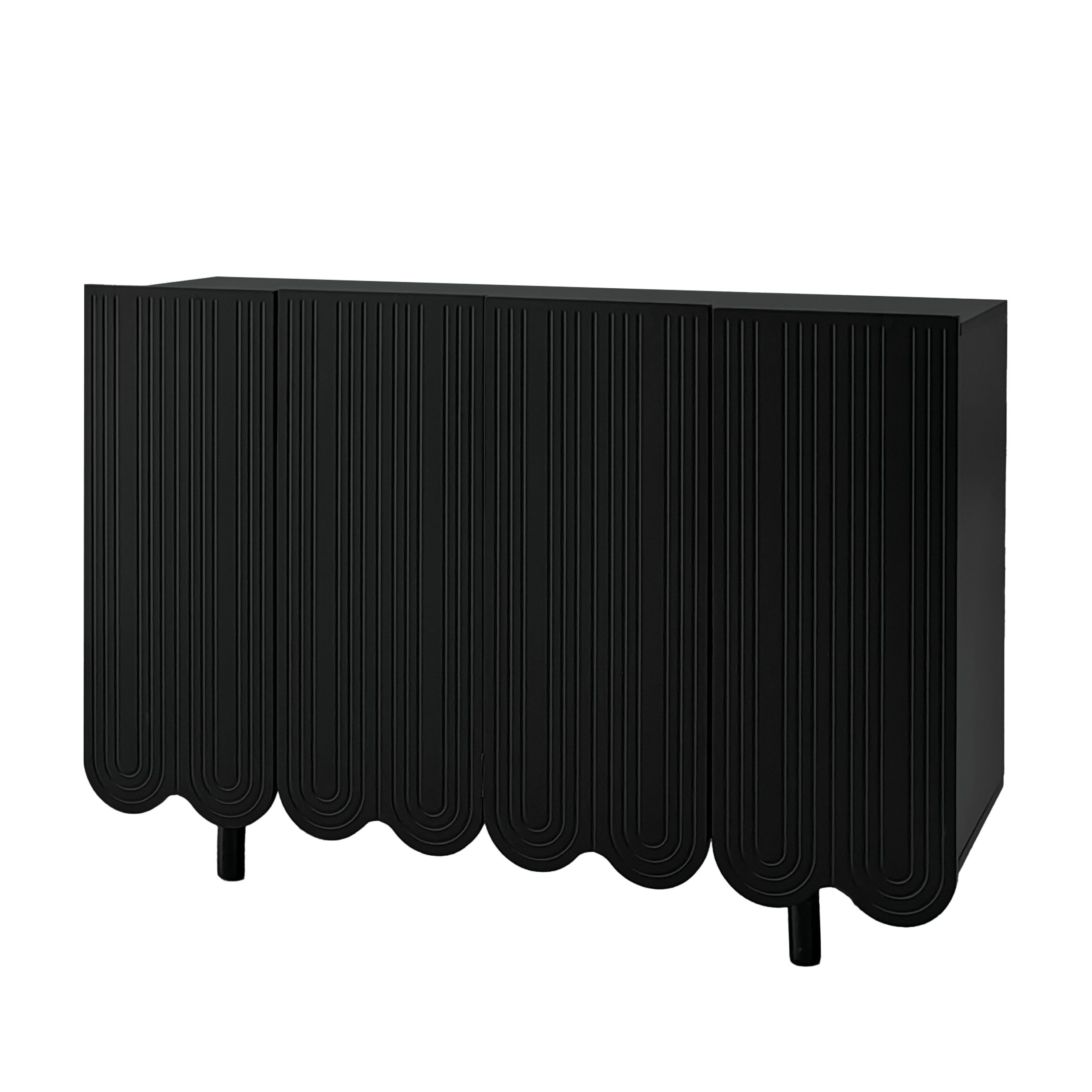 Rutaqian Sideboard Schubladenschrank Kommode Tropfenförmiges Exquisites