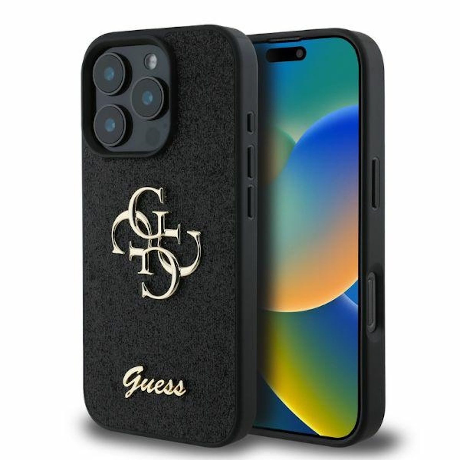 Guess Smartphone Hülle Guess Apple Iphone 16 Pro Fixed Glitter Big 4g