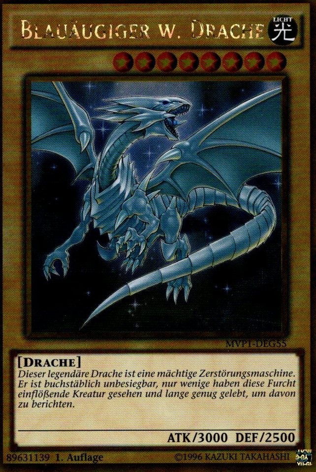 Recollectibles Sammelkarte Yugioh Karte Blauäugiger W Drache V 2