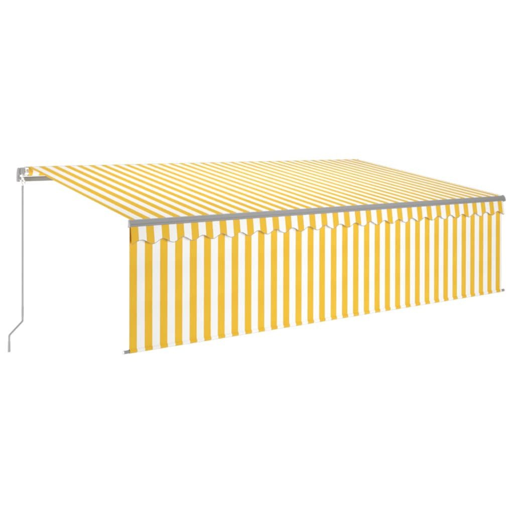 vidaXL Markise Markise Manuell Einziehbar mit Rollo 4x3 m Orange ...