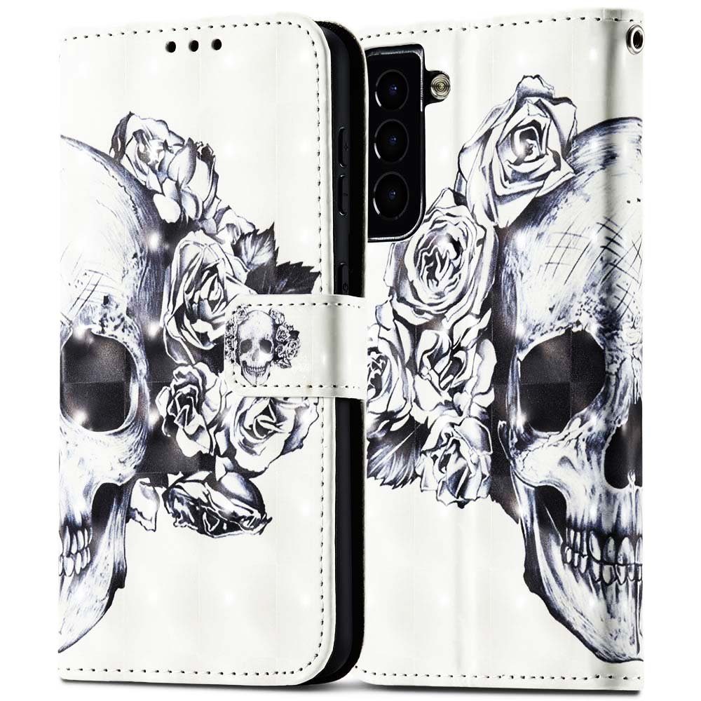 Fitsu Handyhülle Handytasche Für Samsung Galaxy S21 Hülle Totenkopf