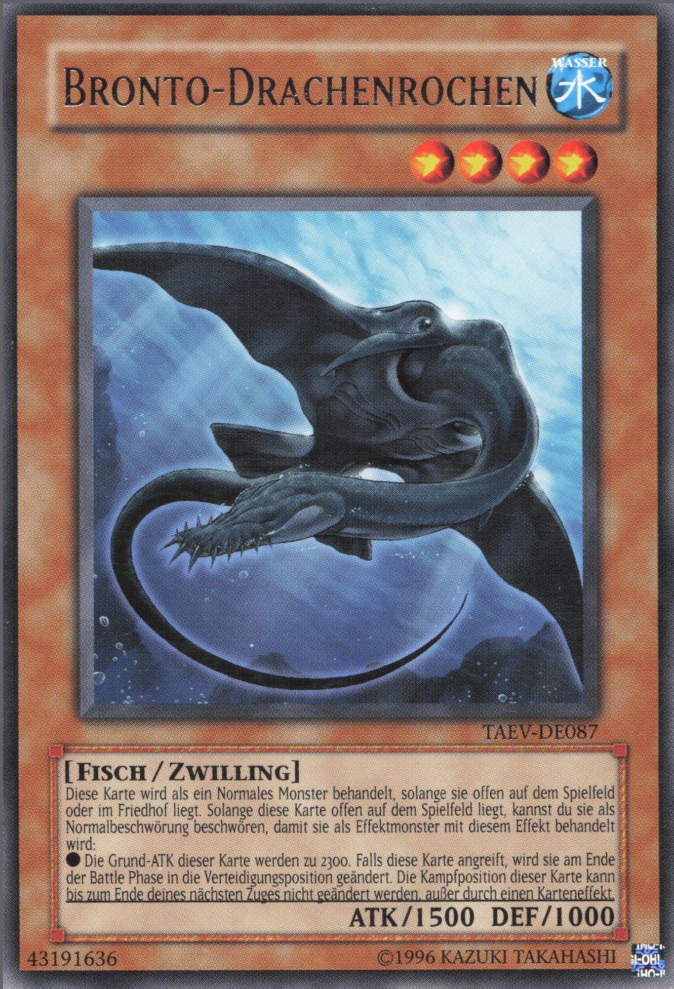 ReCollectibles Sammelkarte YuGiOh Karte Bronto-Drachenrochen deutsch, Yu-Gi-Oh! Karte TAEV-DE087 ...