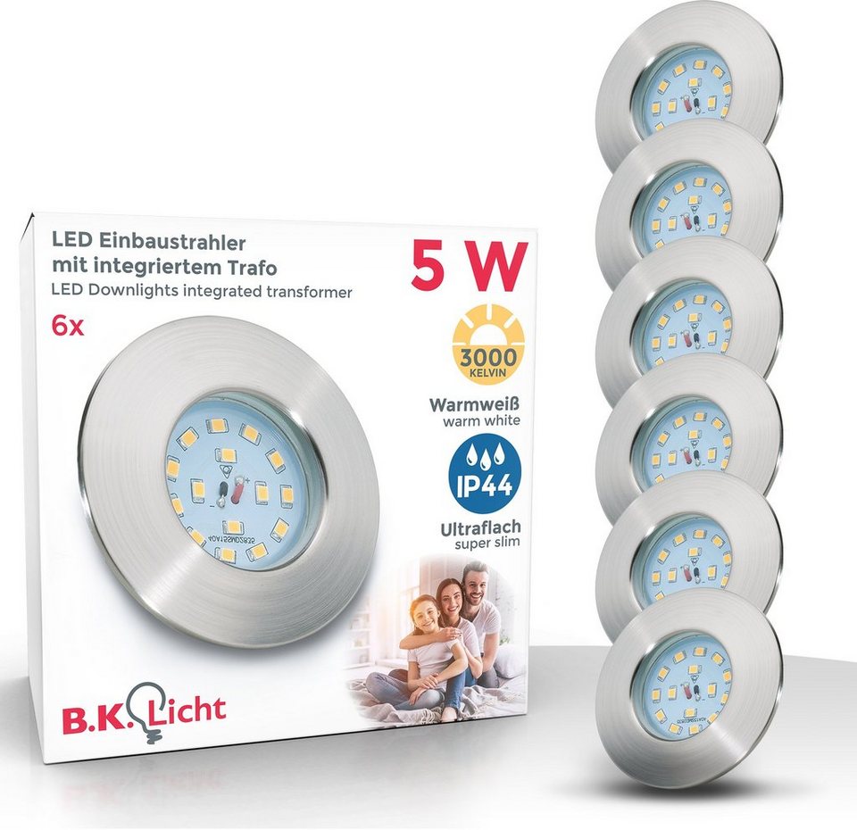 Bklicht Led Einbauleuchte 6er Set Bad Einbaustrahler Ip44 Geschützt