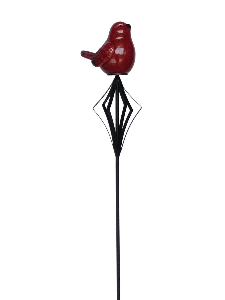 Trend Line Gartenfigur Trendline Gartenstecker Metall Vogel Rot 10 X 8 X