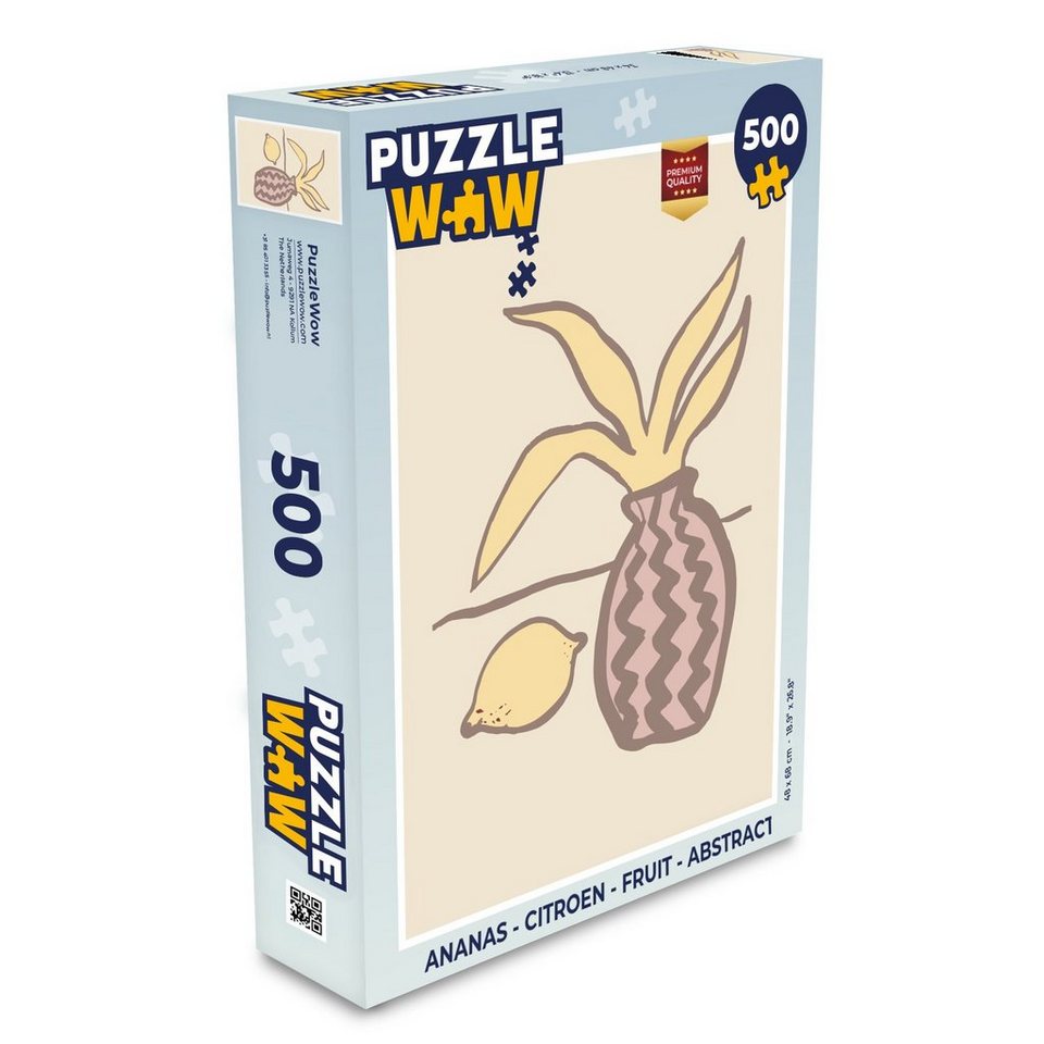 Muchowow Puzzle Ananas Zitrone Obst Abstrakt 500 Puzzleteile