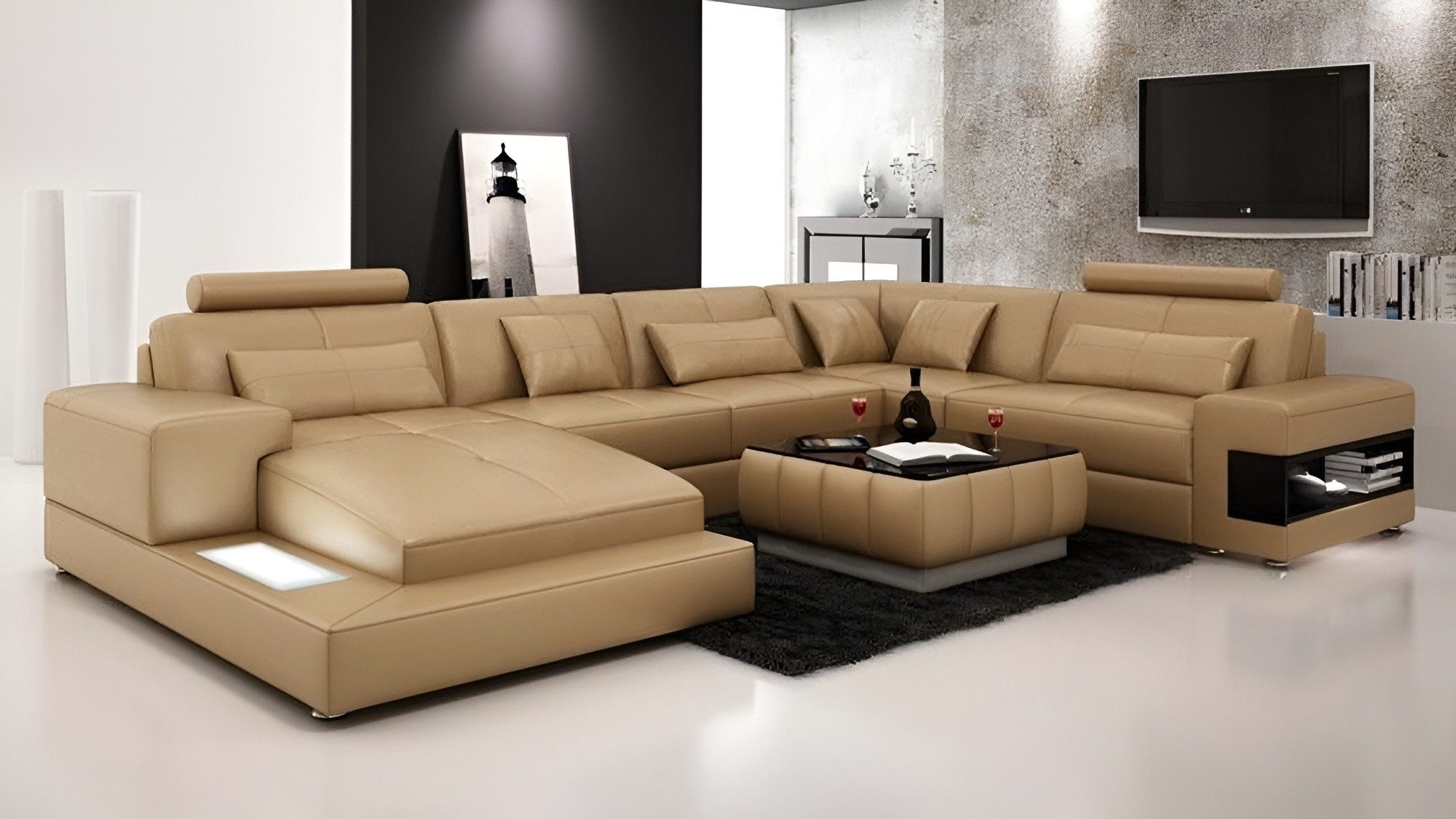 Faszinierend Sofa Garnitur Beige Fotos