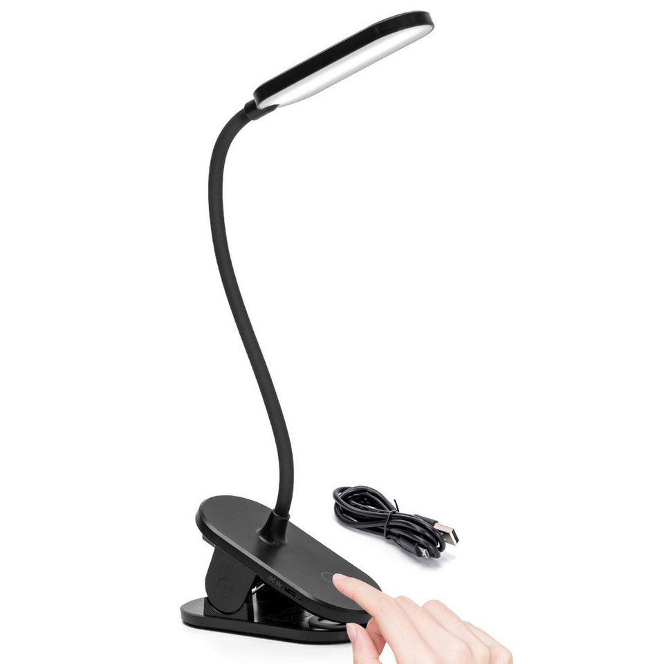 Aigostar Led Klemmtischleuchte Led Klemmlampe Wiederaufladbare Usb