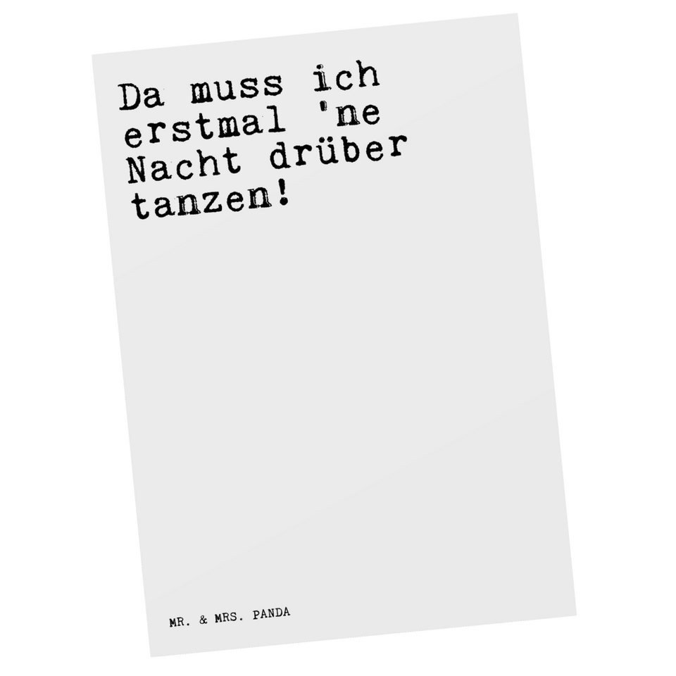 Mr. & Mrs. Panda Postkarte Da muss ich erstmal... - Weiß - Geschenk ... Mr. & Mrs. Panda Postkarte Da muss ich erstmal... - Weiß - Geschenk ...