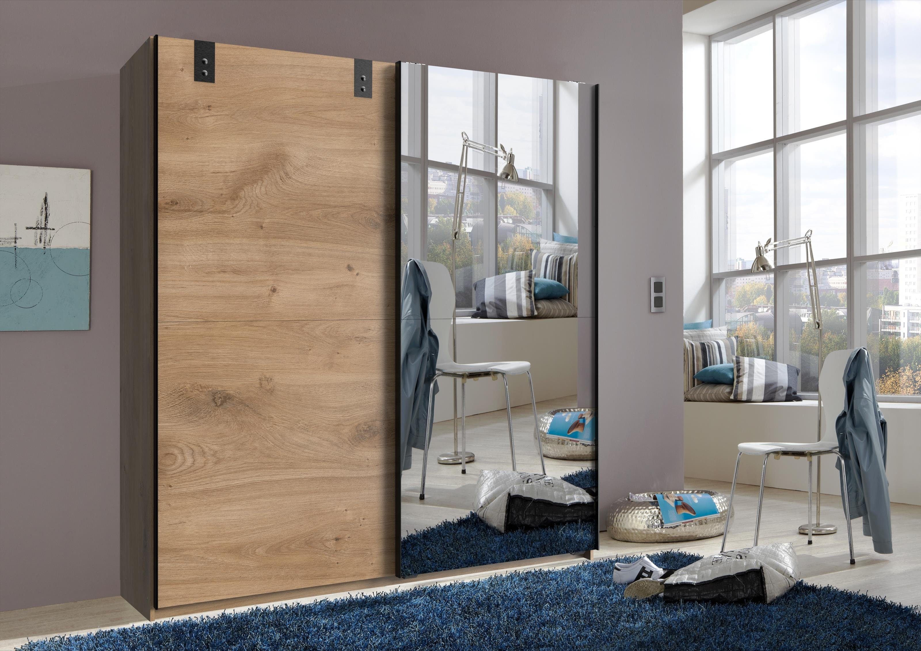 Möbelando Schwebetürenschrank Cardiff Bht 180x198x64 Cm In