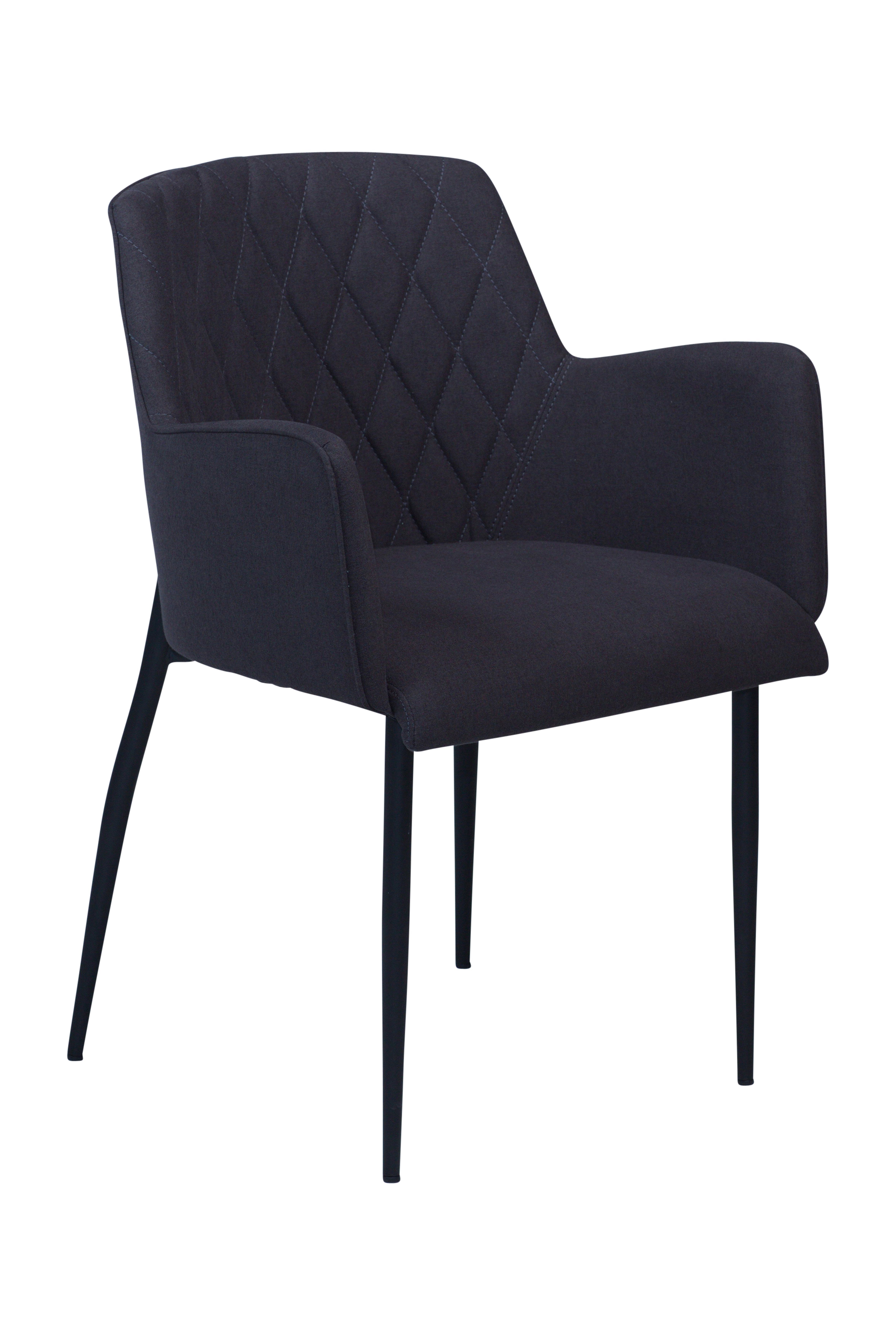 Ebuy24 Esszimmerstuhl 2er Set Danform Rombo Esszimmerstuhl Meteorit Schw