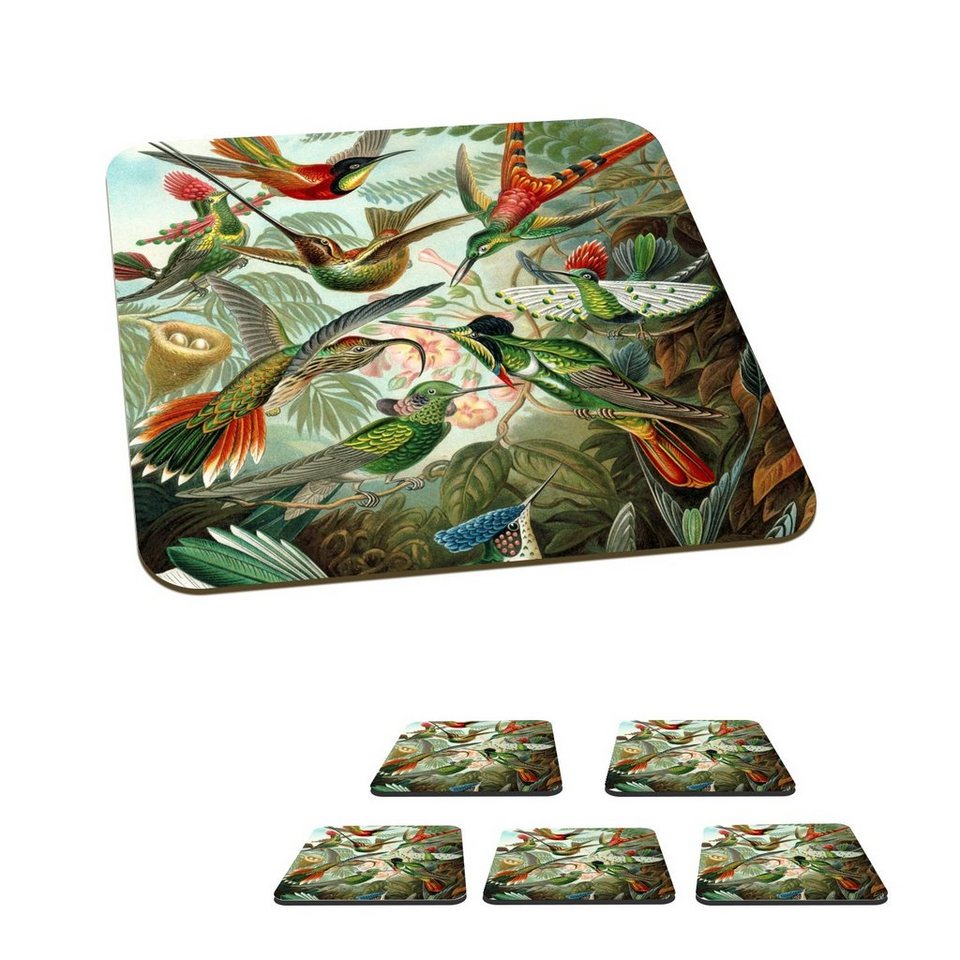 Muchowow Glasuntersetzer Trochilidae Ernst Haeckel Vogel Zubehör