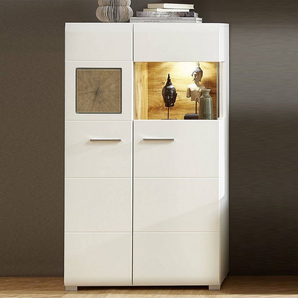 Lomadox Highboard Faro 36 Highboard Vitrine Inkl Led Beleuchtung In