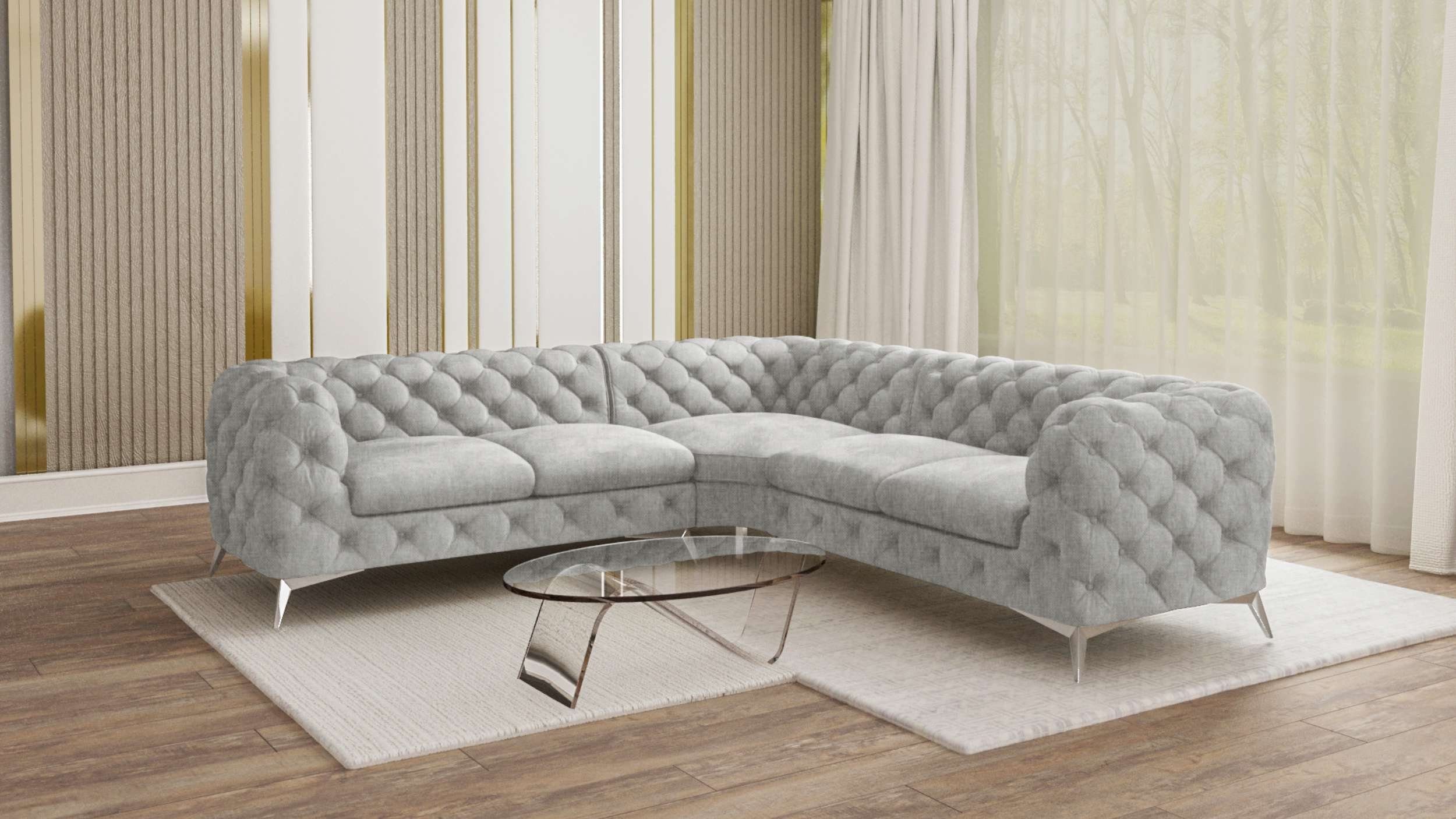 99rooms Ecksofa Medina, L-Form, Eckcouch, Design