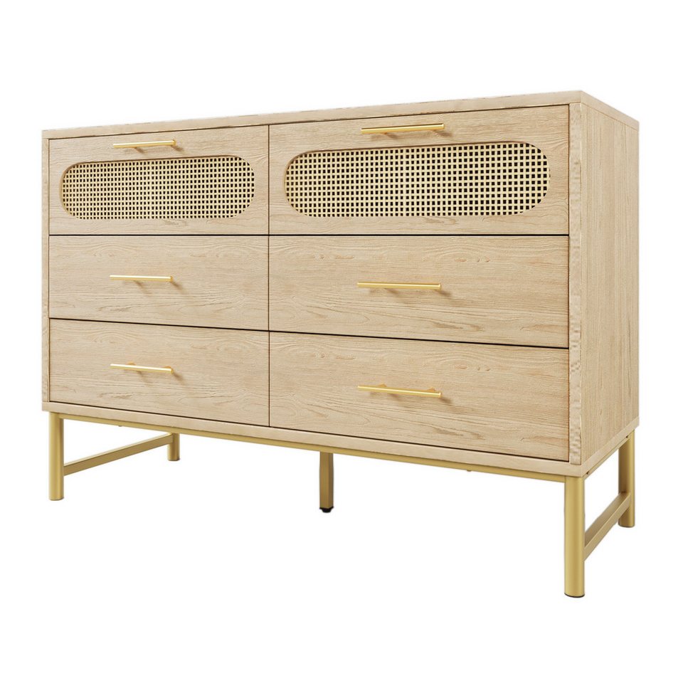 Modfu Sideboard Rattan Kommode Komodenschrank Schminktisch 1 St 6