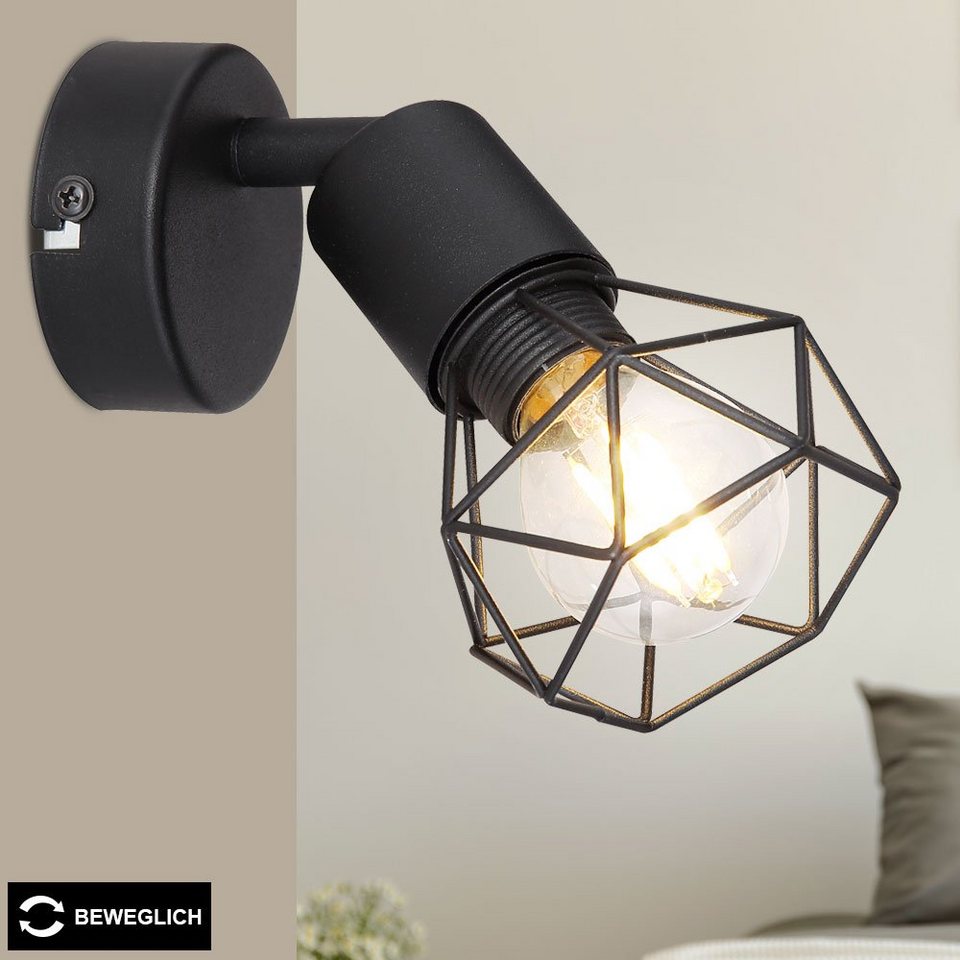 Etc Shop Wandleuchte Wand Spot Leuchte Wohn Zimmer Strahler Käfig