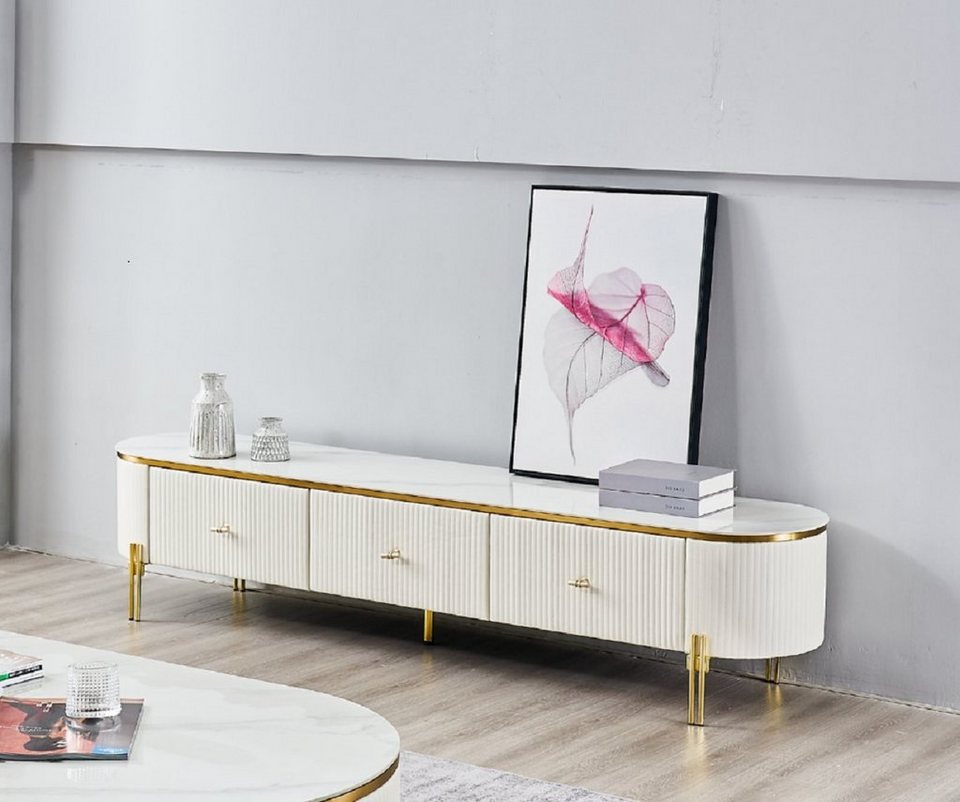 Jvmoebel Tv Schrank Weiß Rtv Lowboard Modern Wohnzimmer Sideboard Holz