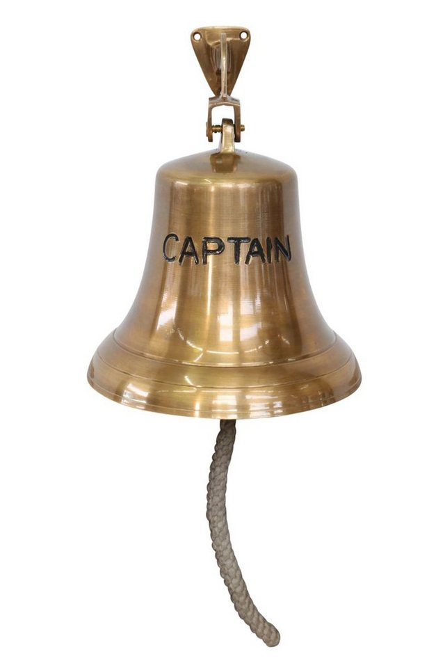 Aubaho Dekoobjekt Glocke Schiffsglocke Captain Dekoration Schiff