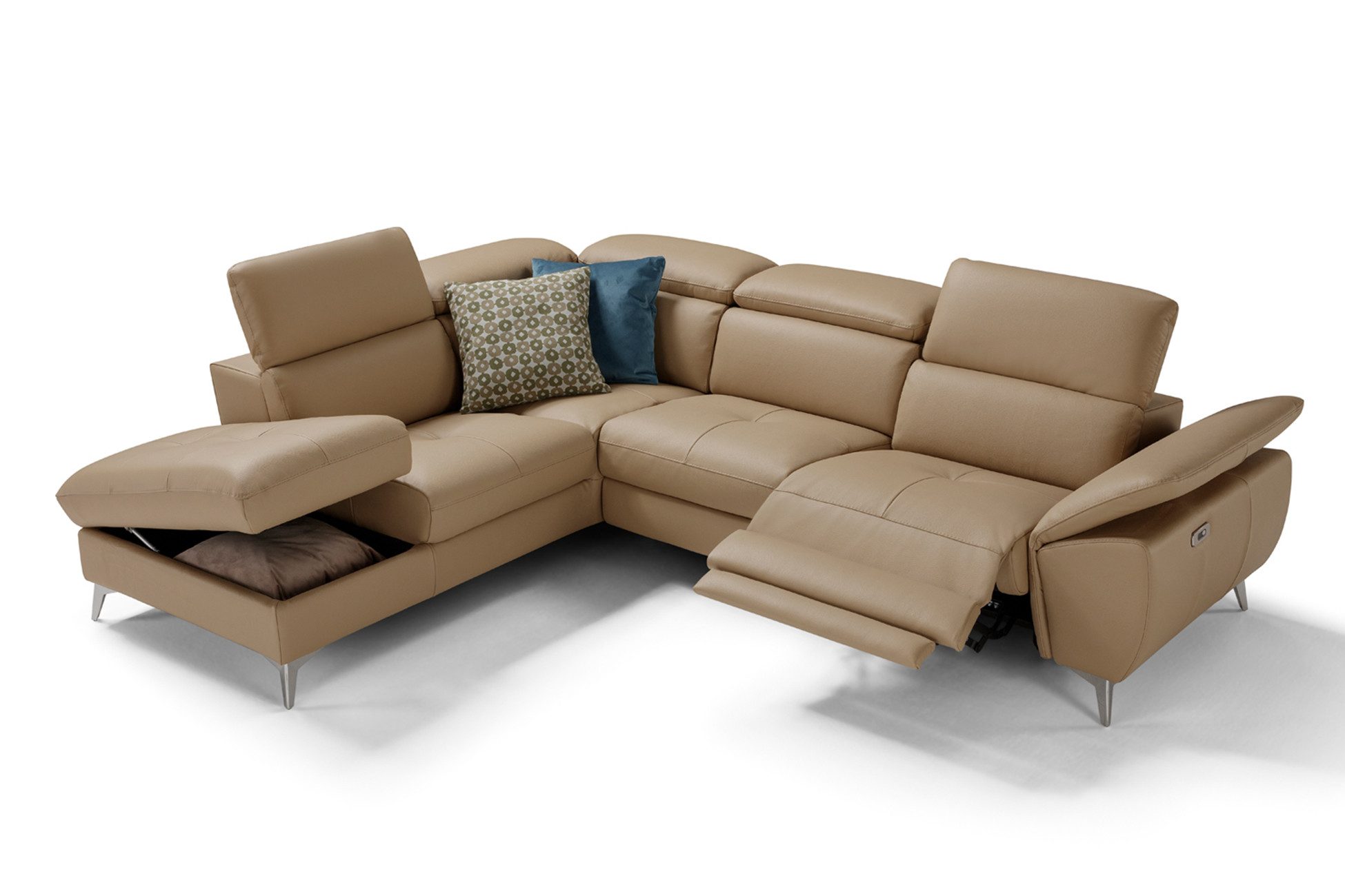 moebeloutlet.de Ecksofa Zürich Ledersofa, mit Relaxfunktion, Eckcouch