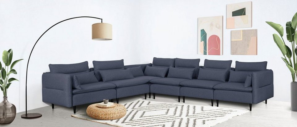 Andas Ecksofa Alvik L Form Zusammengesetzt Aus Modulen Erweiterbar