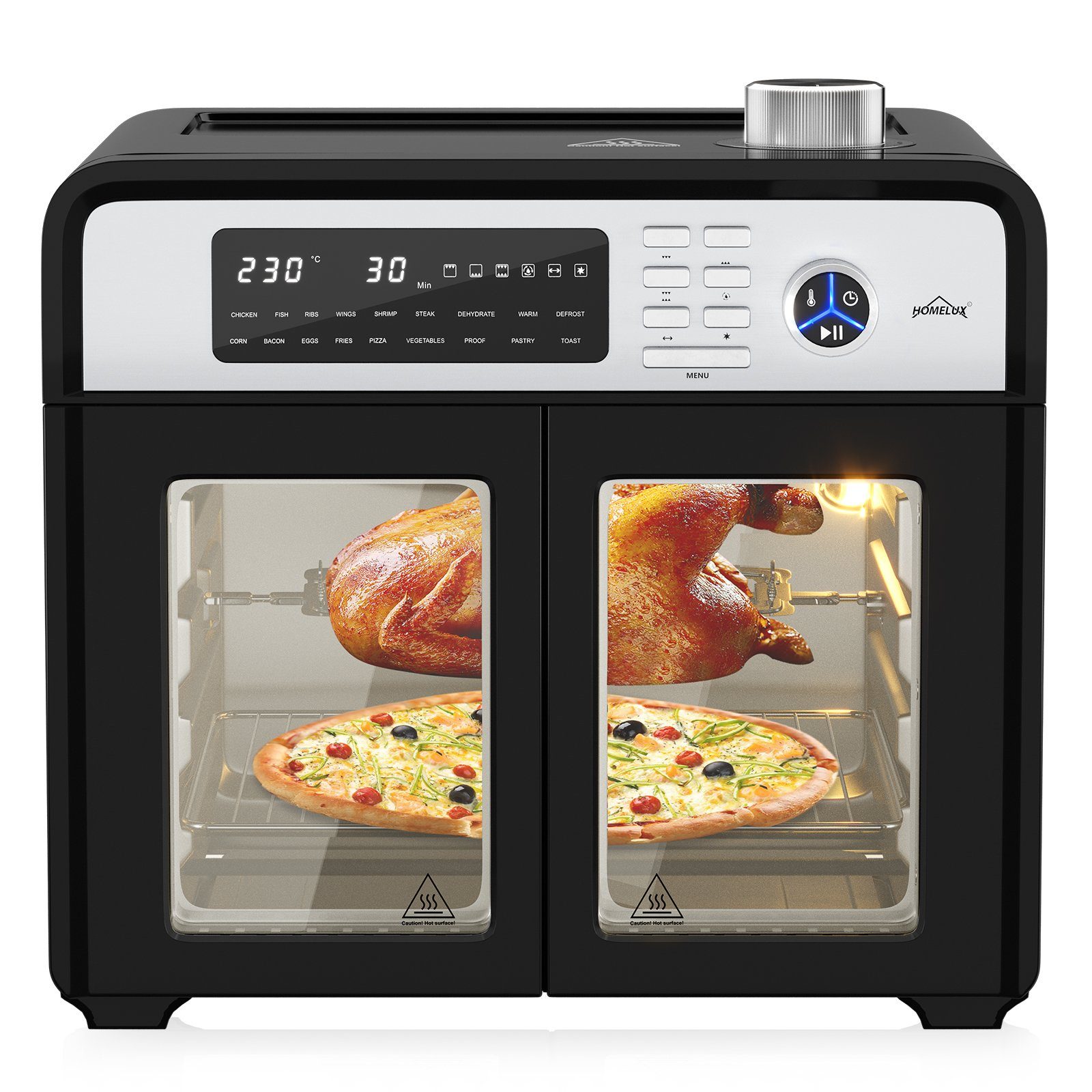 Homelux Minibackofen Mit Umluft Heißluftfritteuse Xxl 28l Heißluft