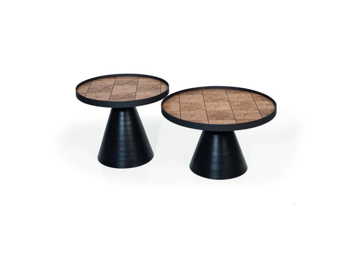 Jvmoebel Couchtisch Doppel Couchtisch Schwarzer Kaffeetisch Design