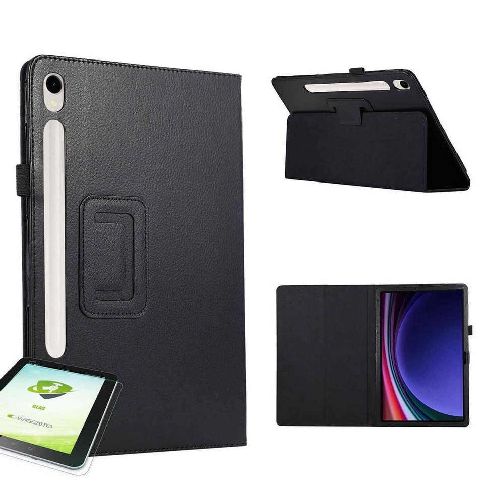 Wigento Tablet Hülle Kunst Leder Tasche Für Samsung Galaxy Tab S9 Plus
