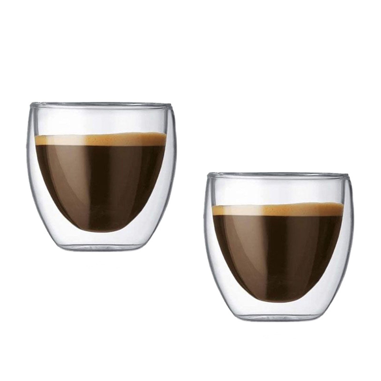Neuetischkultur Tasse Doppelwandiges Glas 2er Set 100 Ml Glas