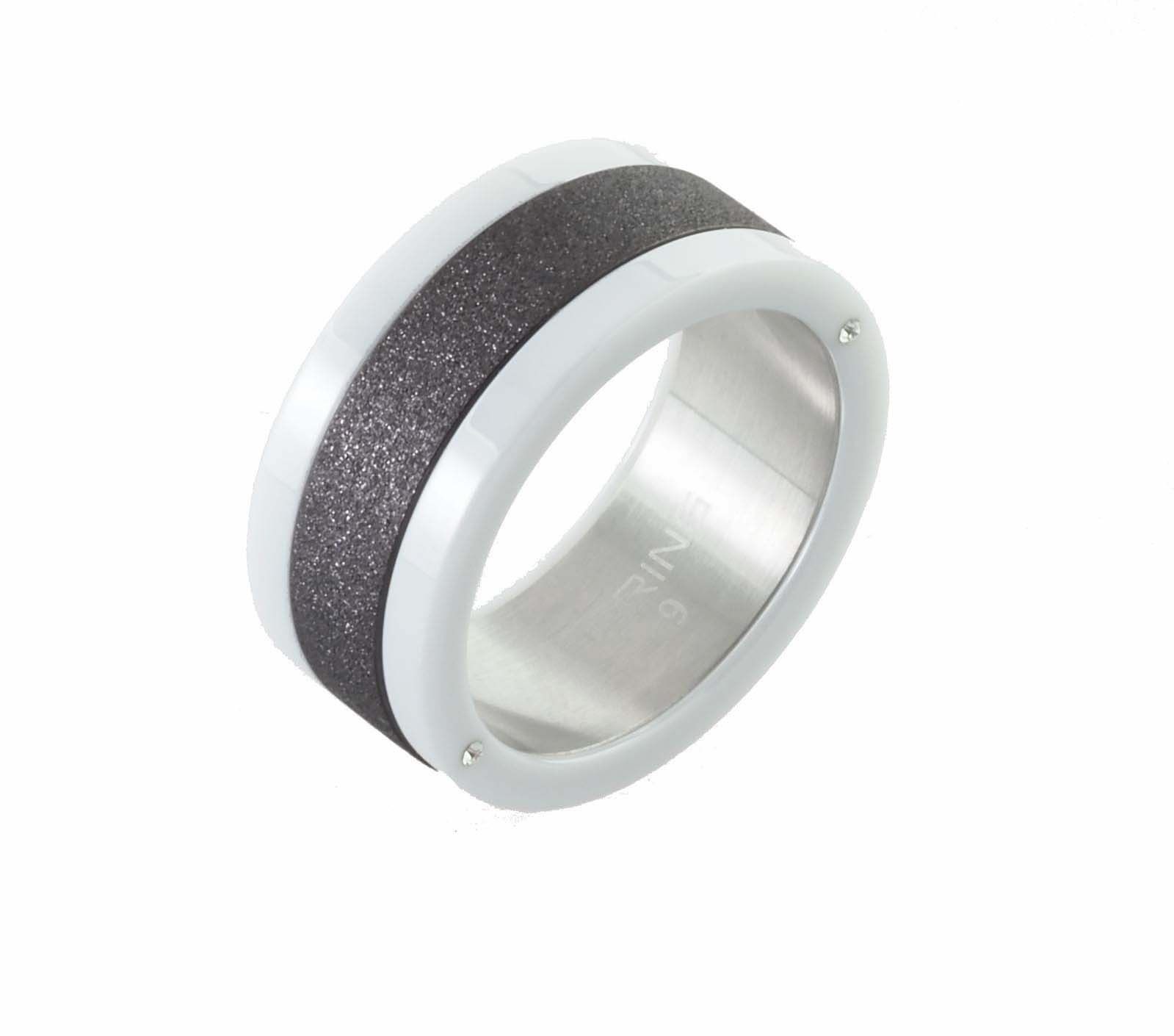 Bering Fingerring Ringkombination Weiß/Grau