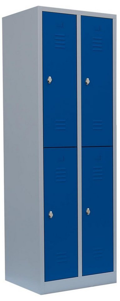 Steelboxx Spind Lüllmann® Garderobenschrank 2 Abteile Doppelstöckig H