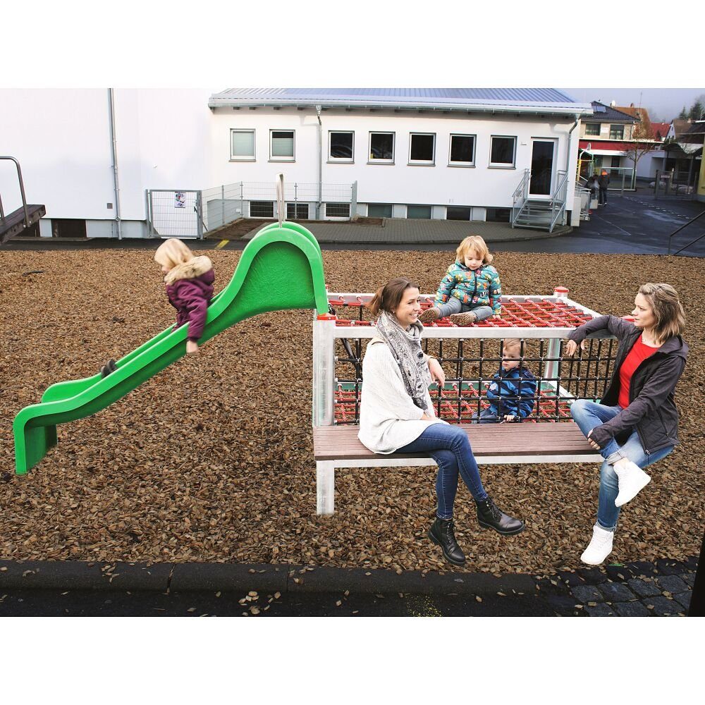 Preisvergleich für Huck Seiltechnik Klettergerüst Klettergerät Together mit Sitzbank, Ideal für ...