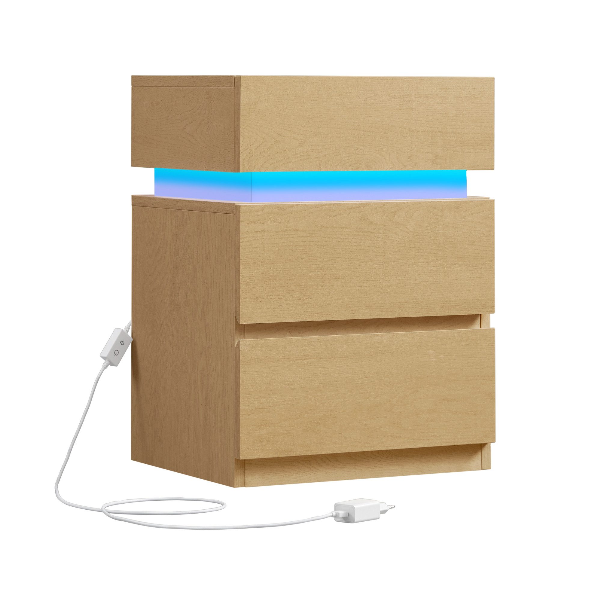 Vasagle Nachttisch 1 St Mit Led Beleuchtung Einstellbare Farben