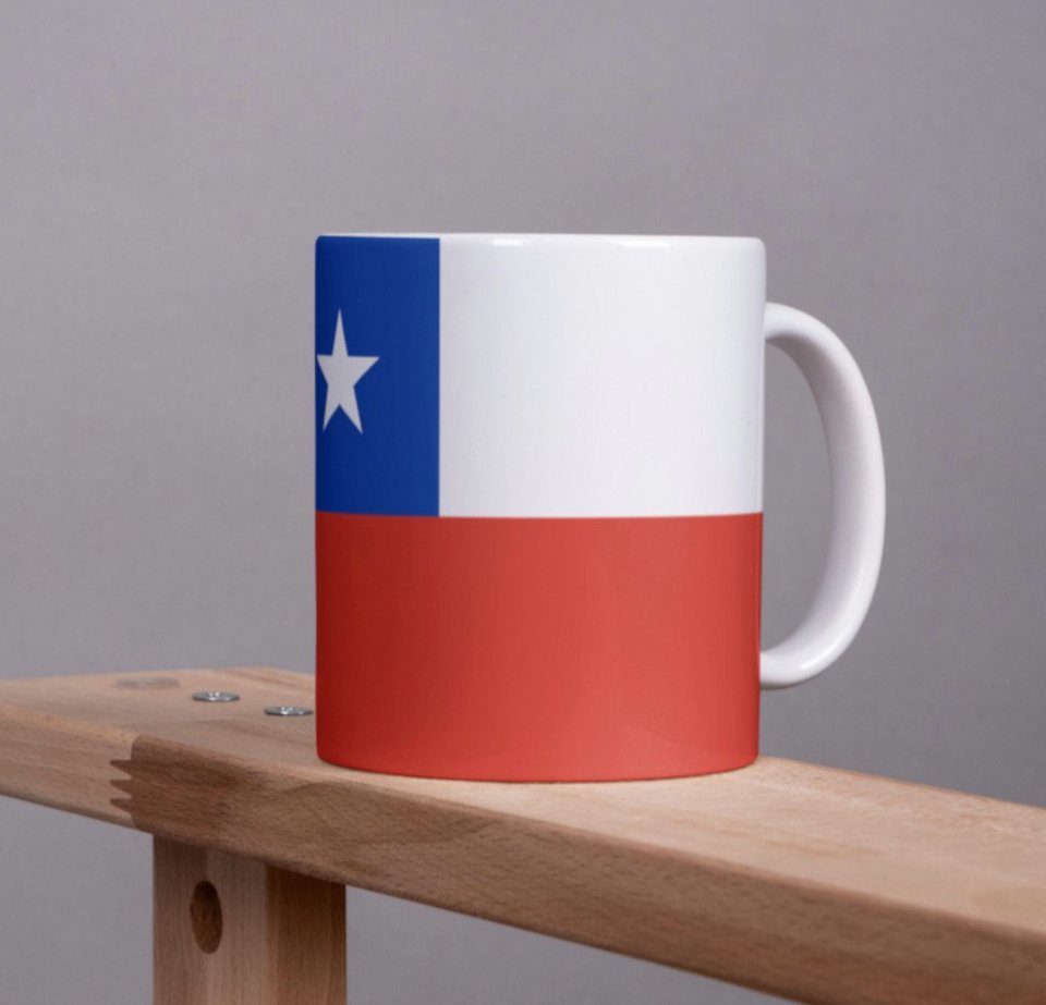 Tinisu Tasse Chile Tasse Flagge Pot Kaffeetasse National Becher Kaffee