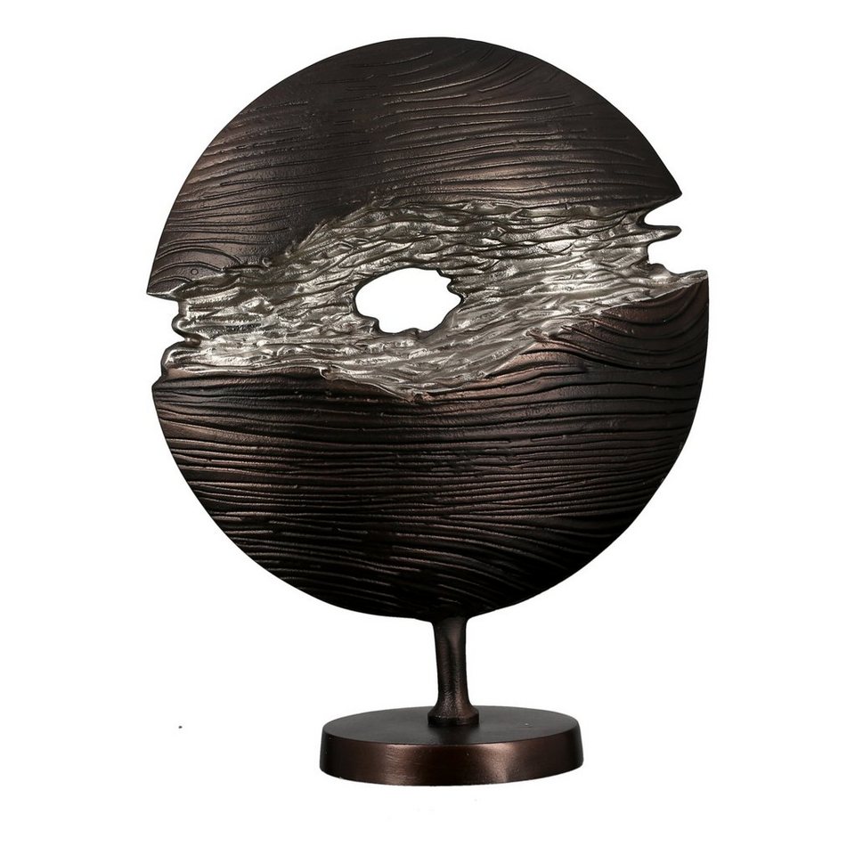 Gilde Skulptur Slice Standdeko Braun Aluminium H 405cm X B 31