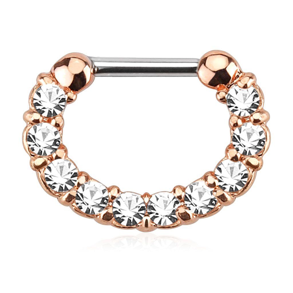 Taffstyle Nasenpiercing Piercing Septum Ring Vintage mit Strass ...