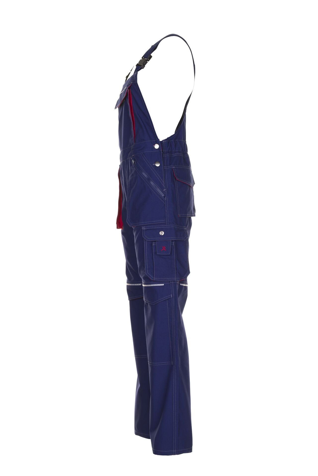 Planam Arbeitslatzhose Latzhose Basalt Marinerot Größe 25 1 Tlg