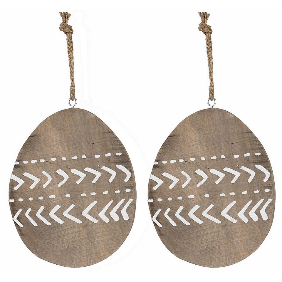 Macosa Home Osterei 2 St Osterhänger 2er Set Osterei Holz Zum Hängen