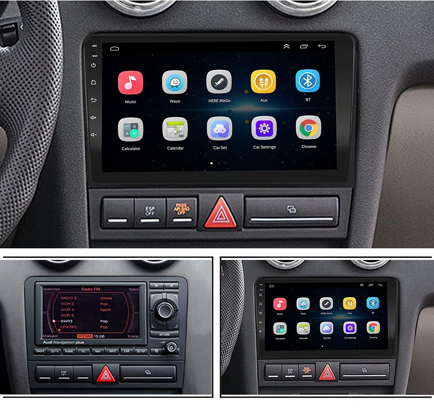 GABITECH Audi A3 S3 RS3 8P 8V 8PA 2003-2013 9 Zoll Android 13 Autoradio Navi Autoradio