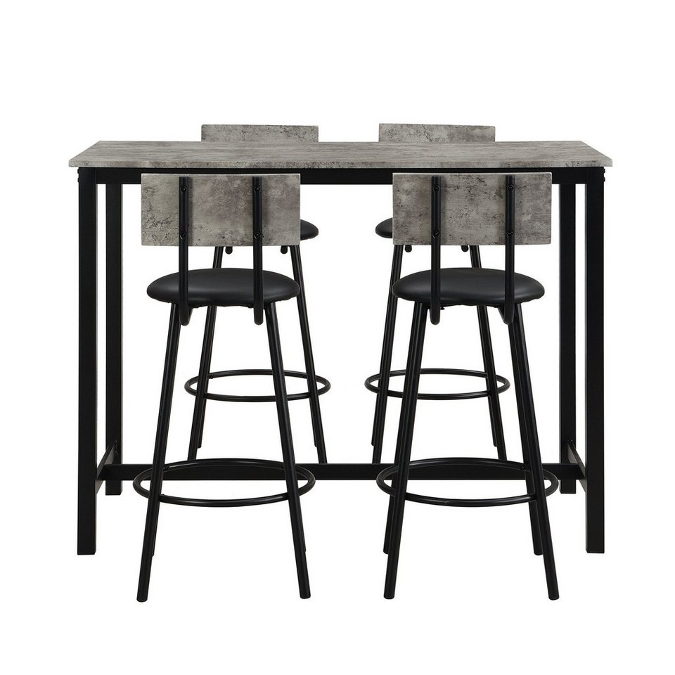 Odikalo Esszimmer Set Bartisch Küche Set 4 Stühle Lounge Sessel