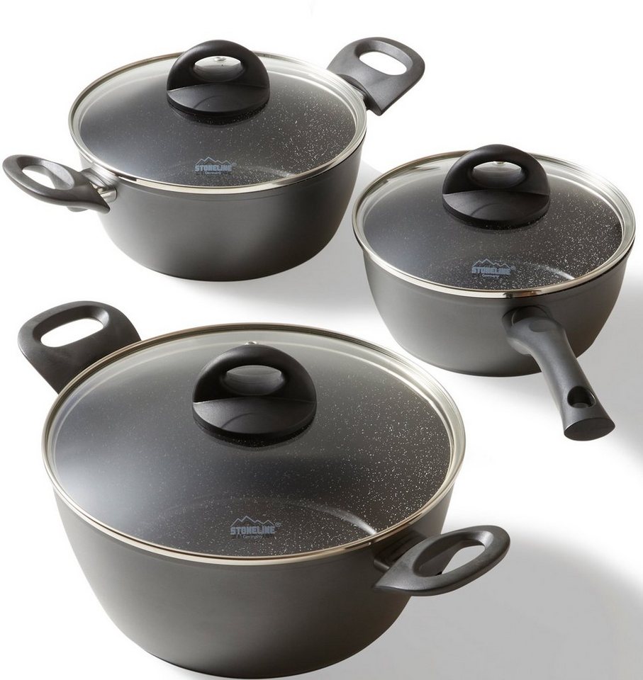 Stoneline Topf Set Keramik Aluminium Kochgeschirr Set 6 Tlg