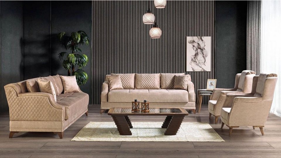 Jvmoebel Wohnzimmer Set Sofagarnitur 3211 Sitzer Sessel Garnitur