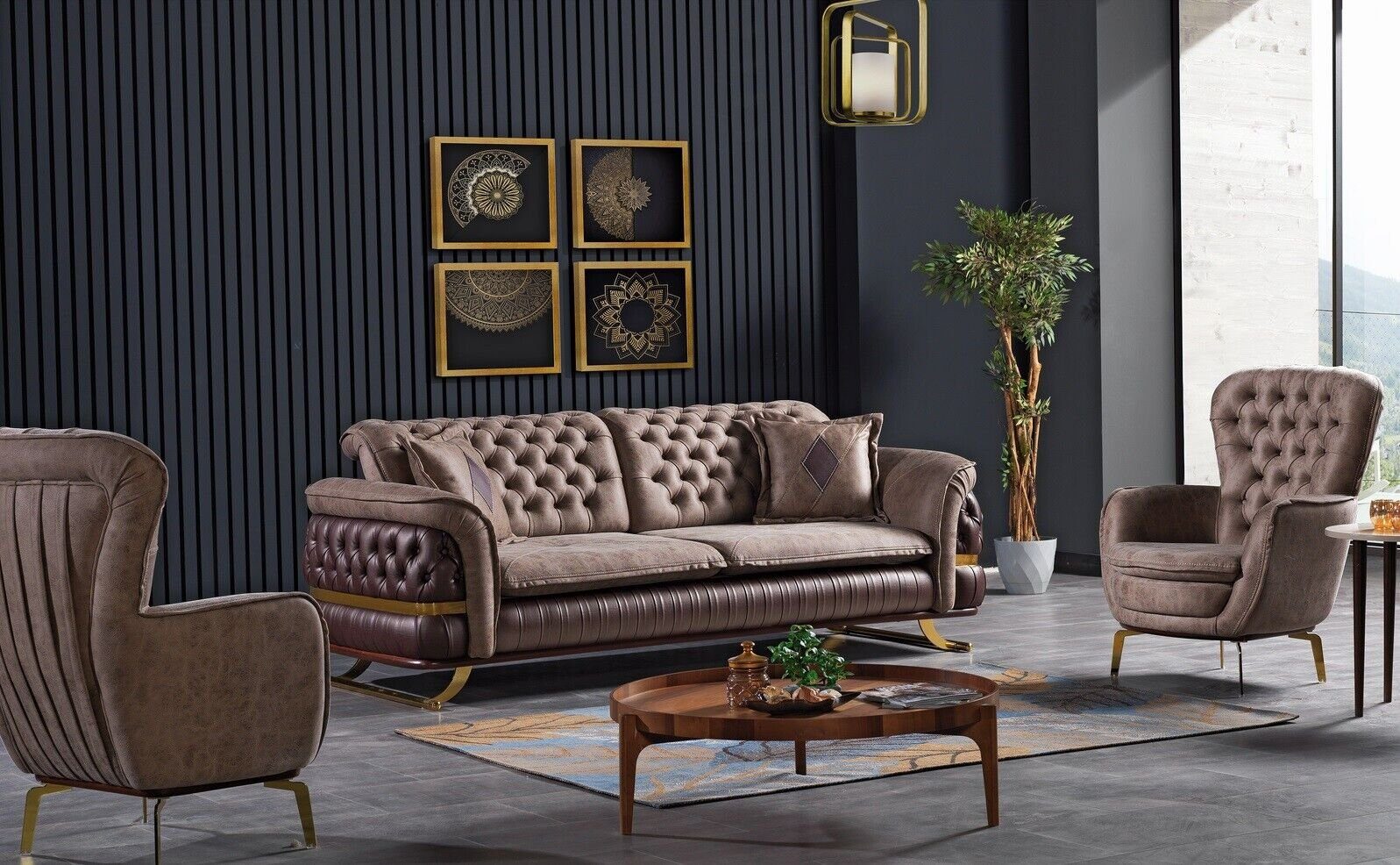 Jvmoebel Wohnzimmer Set Designer Sofagarnitur 331 Sitzer Couch