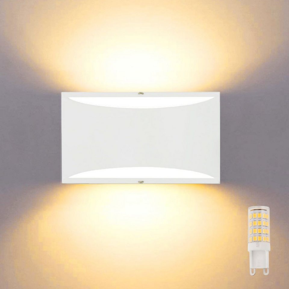 Oyajia Wandleuchte 5w Led Wandleuchte Innen Modern Weiß Gipsleuchte