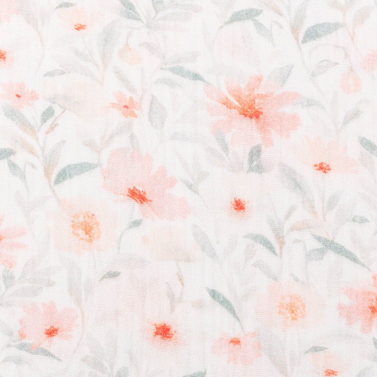 SchÖner Leben Stoff Musselin Stoff Digitaldr Blumen Blätter Aquarell