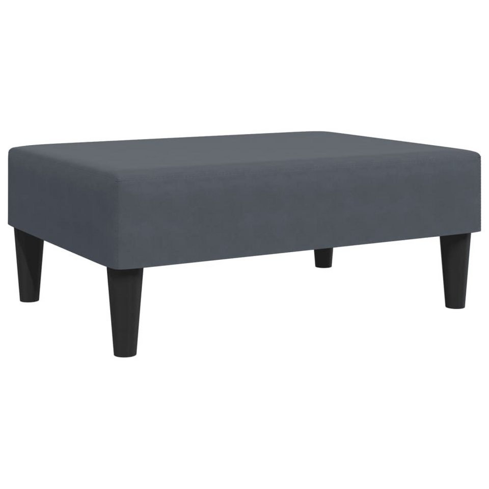 Vidaxl Polsterhocker Fußhocker Dunkelgrau 77x55x31 Cm Samt 1 St