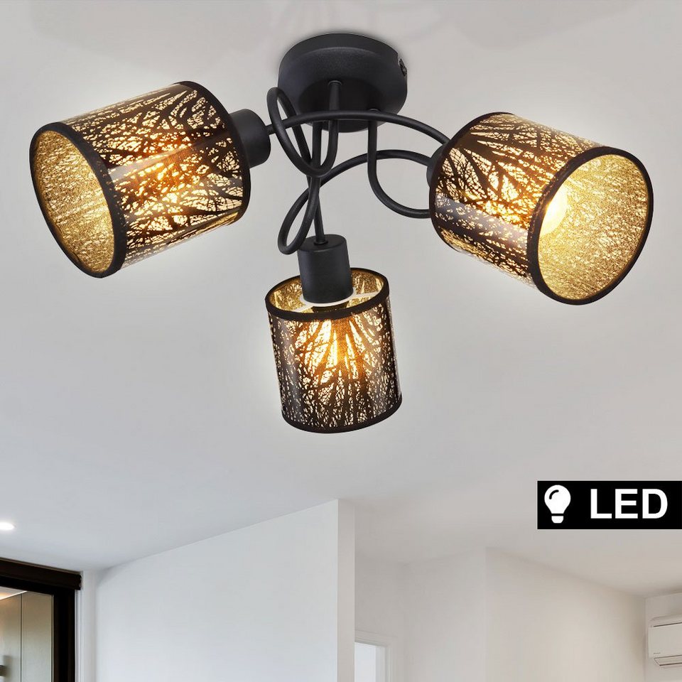 Etc Shop Deckenspot Decken Lampe Wohn Zimmer Leuchte Baum Stoff Muster