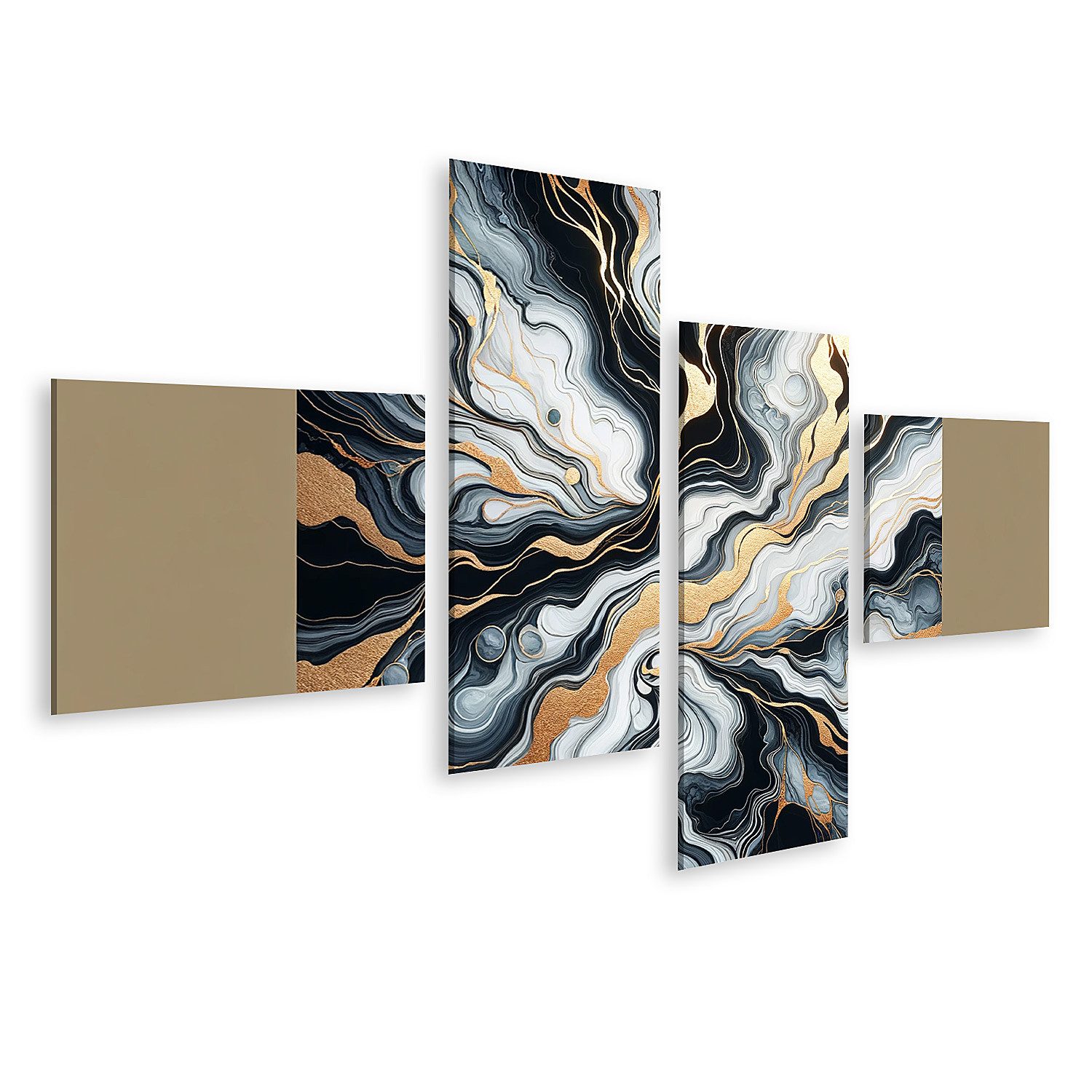 islandburner Leinwandbild Abstrakte Gemälde fließende organische Formen Marmorästhetik